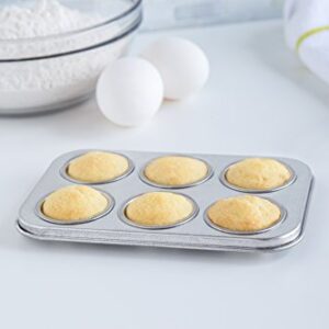 Fox Run Micro Muffin Pan, Tinplated Steel, 6 Cup