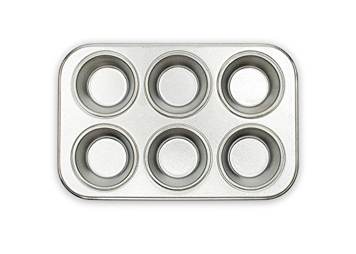 Fox Run Micro Muffin Pan, Tinplated Steel, 6 Cup