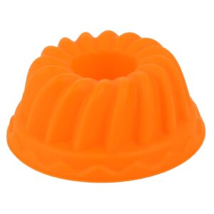 Hapivida Silicone Cupcake Molds, 12Pcs Mini Fluted Round Silicone Baking Mold Silicone Donut Pans, Non-stick Reusable Mini Pumpkin Silicone Cupcake Baking Cups