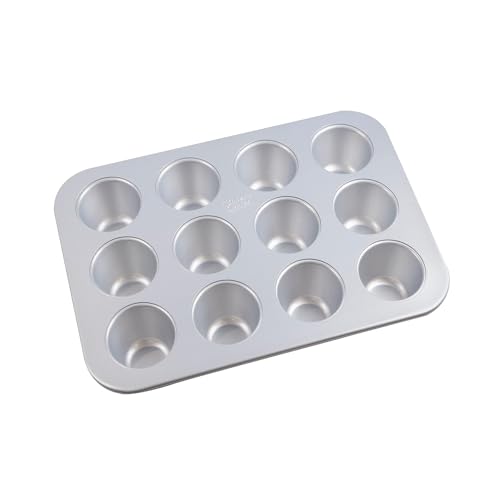 Baker's Secret 12cup Muffin Pan Cupcake Nonstick Pan - Aluminized Steel Pan Muffins Cupcakes 2 Layers Non Stick Coating Easy Release Dishwasher Safe DIY Bakeware Baking Supplies - Superb Collection