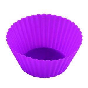 Silicone Cupcake Cups Pack of 24.Reusable Silicone Baking Cups,Multicolor Muffin Liners .Resistance High Temperature. Silicone Cups for Baking