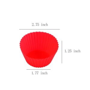 Silicone Cupcake Cups Pack of 24.Reusable Silicone Baking Cups,Multicolor Muffin Liners .Resistance High Temperature. Silicone Cups for Baking