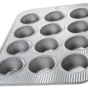 USA Pan Bakeware Half Sheet and Muffin Pan Set, Aluminized Steel