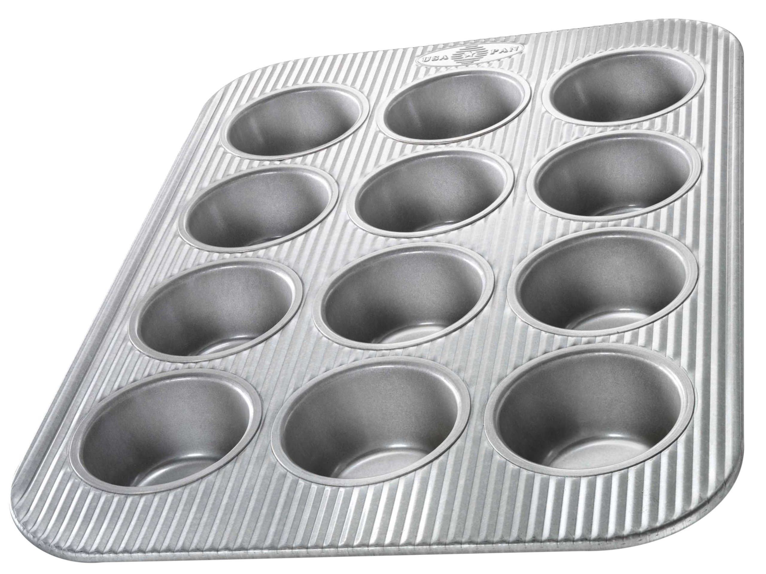 USA Pan Bakeware Half Sheet and Muffin Pan Set, Aluminized Steel