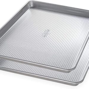 USA Pan Bakeware Half Sheet and Muffin Pan Set, Aluminized Steel