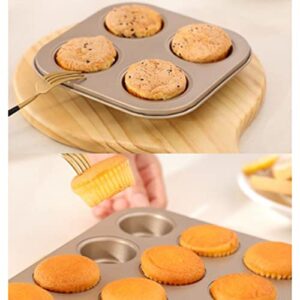 AGSYFFD 2 Piece Muffin Pan, Cupcake Pan Non-Stick Hamburger Baking Pan, Carbon Steel Cupcake Pan, Easy to Clean, Great for Cakes or Muffins