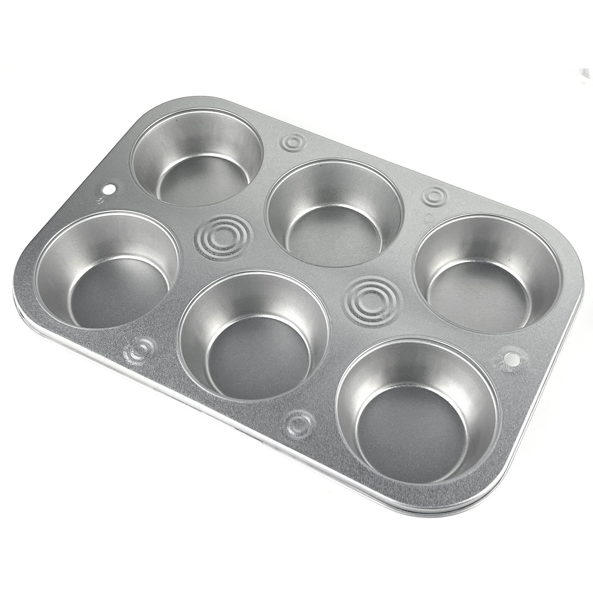 BNYD Nonstick Muffin Pan, Non-stick Bakeware Cupcake Pan, 6 Cup