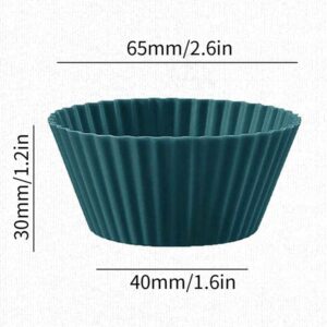 12Pcs Silicone Cake Mold Round Shaped Muffin Cupcake Cups DIY Cooking Dessert Cake Decorating Tools