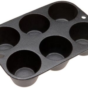 Muffin Pan - Pre-Seasoned Cast Iron 7-3/4 Inch by 5-1/2 inch By Old Mountain