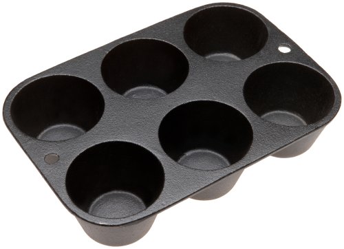 Muffin Pan - Pre-Seasoned Cast Iron 7-3/4 Inch by 5-1/2 inch By Old Mountain