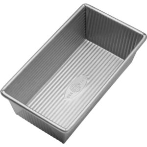 USA Pan Bakeware Muffin Pan, 12-Well, Aluminized Steel & Nonstick Standard Bread Loaf Pan, 1 Pound, Aluminized Steel