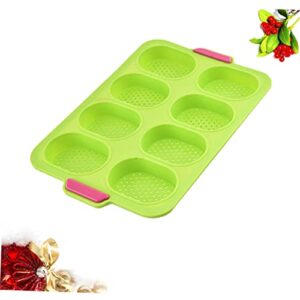 DOITOOL 3pcs 8 Roll Silicone Fondant Cooking Bakers Molding Nonstick Perforated Pan Non-stick Perforated Pan Loaf Baking Mould Muffin Tin Loaf Bake Sandwich Baking Tray Bread Non Stick