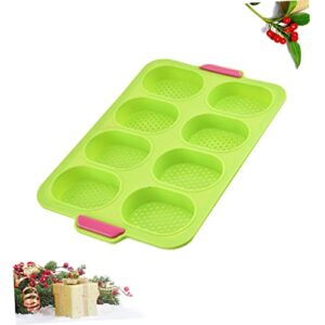 DOITOOL 3pcs 8 Roll Silicone Fondant Cooking Bakers Molding Nonstick Perforated Pan Non-stick Perforated Pan Loaf Baking Mould Muffin Tin Loaf Bake Sandwich Baking Tray Bread Non Stick