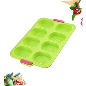 DOITOOL 3pcs 8 Roll Silicone Fondant Cooking Bakers Molding Nonstick Perforated Pan Non-stick Perforated Pan Loaf Baking Mould Muffin Tin Loaf Bake Sandwich Baking Tray Bread Non Stick