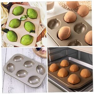 Yardwe 3pcs non stick baking pan non stick baking sheet lemon mold brownie mold tray mini donuts cake pan food cooking pan lemon shaped baking mold baking lemon shape mood candy