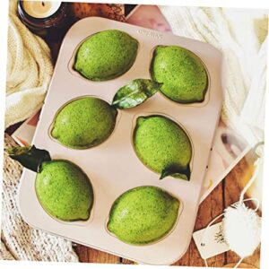 Yardwe 3pcs non stick baking pan non stick baking sheet lemon mold brownie mold tray mini donuts cake pan food cooking pan lemon shaped baking mold baking lemon shape mood candy