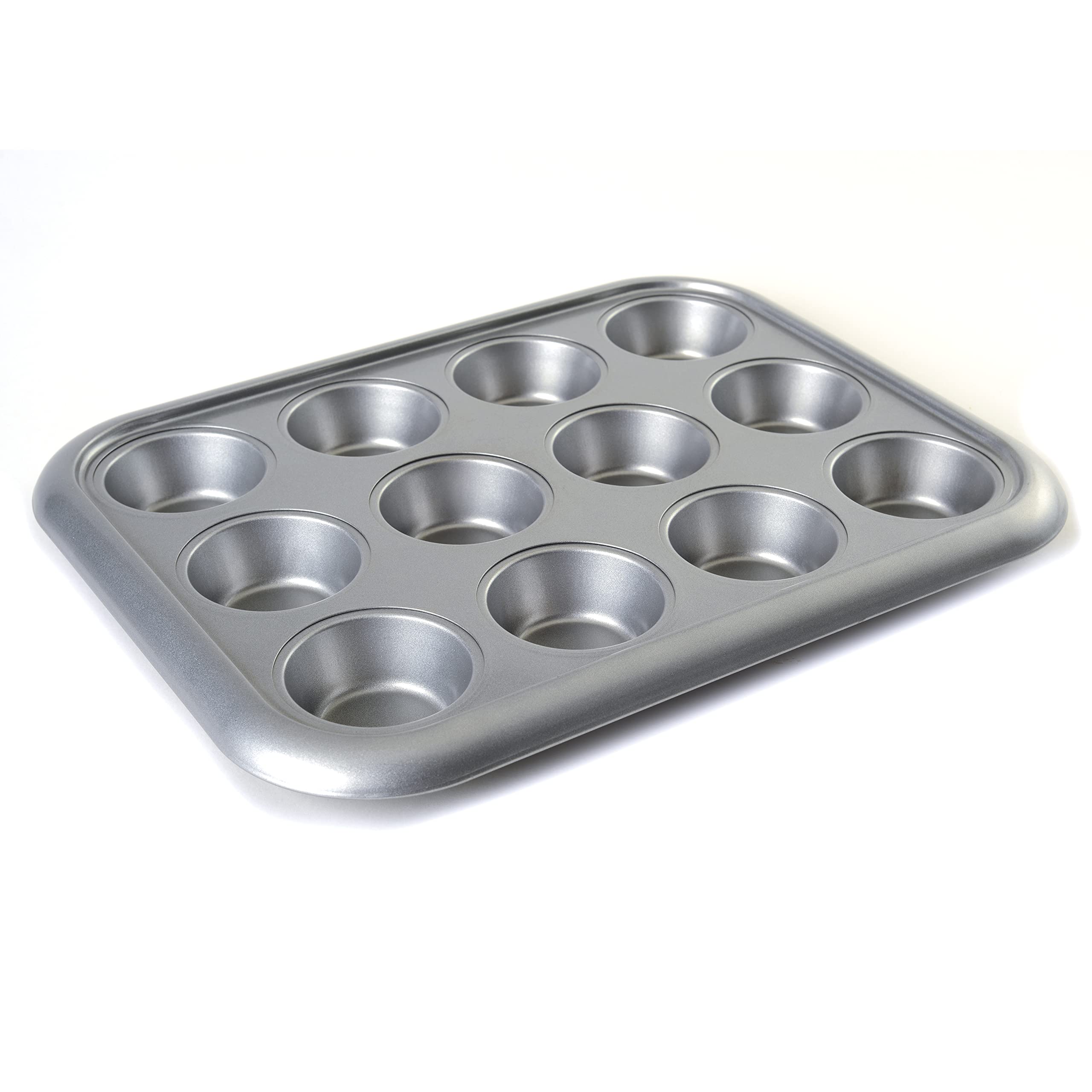 Norpro Nonstick More-Than-A-Muffin Pan, Standard, 12-Count, Grey