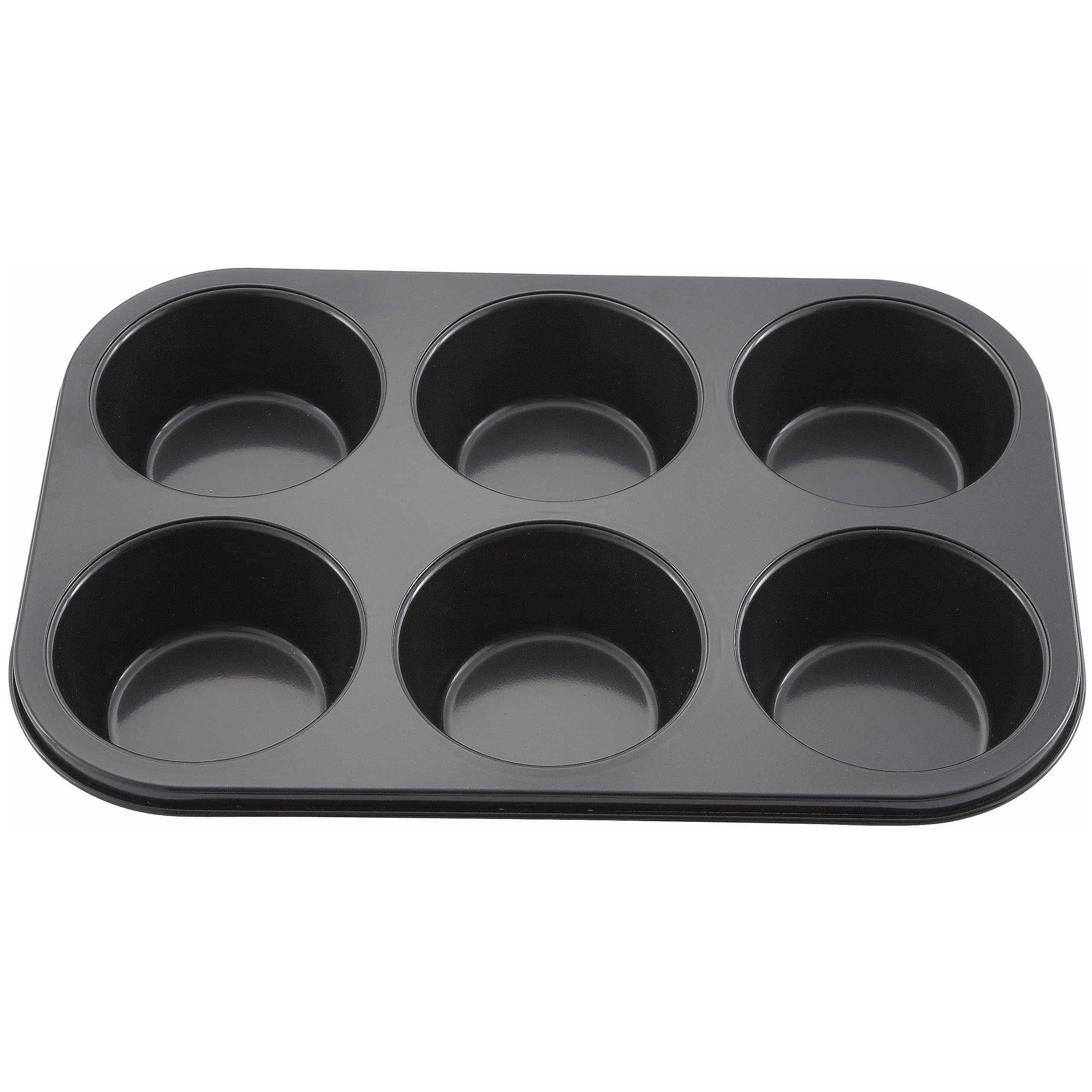 Winco 6-Cup Non-Stick Muffin Pan, Tin Plated, Medium, Aluminum