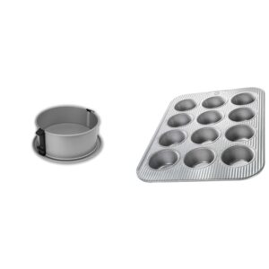 usa pan leak-proof springform pan (9-inch) and 12-well muffin pan bundle