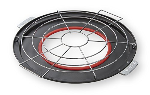 Nifty Pizza and Pie Baking Rack – Built-In Drip Pan, Multipurpose, Non-Stick Chrome Finish, Dishwasher Safe, Heavy-Duty Design, Bake Pies Evenly Every Time