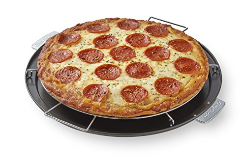 Nifty Pizza and Pie Baking Rack – Built-In Drip Pan, Multipurpose, Non-Stick Chrome Finish, Dishwasher Safe, Heavy-Duty Design, Bake Pies Evenly Every Time