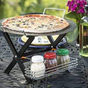 TableCraft BBQ Round Pizza Grilling Tray, Medium,Steel