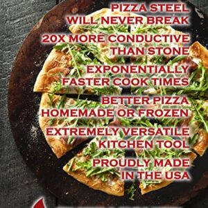 THERMICHEF by Conductive Cooking Square Pizza Steel 1/4" Deluxe version, 14"x14"