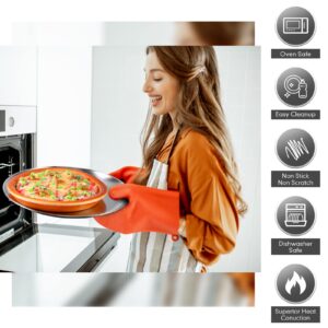 8 Pieces Pizza Pans Bulk Stainless Steel Pizza Pans Sets Round Bakeware Pizza Trays for Oven Kitchen Baking Home Restaurant Safe Sturdy Reusable Easy Clean(12 Inch)