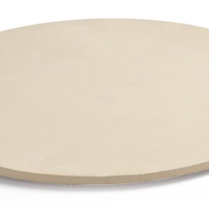 Pizzacraft Round Ceramic Pizza Stone with Wire Frame, 15“Diameter