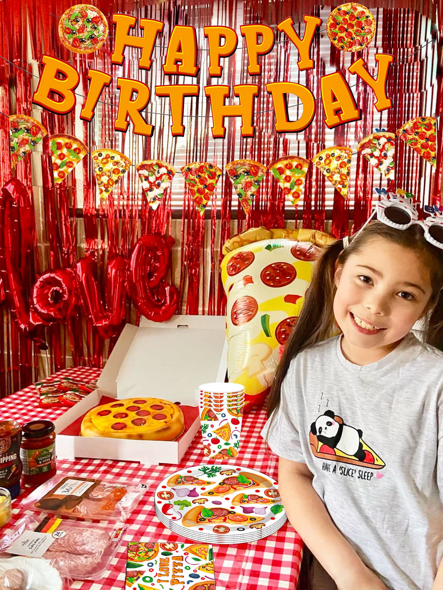 Roaring Good Time 12 PCS Pizza Party Favor Boxes Pizza Goodie Gift Treat Bags Pizza Themed Birthday Party Supplies Pizza Party Decoration Pizza Party Favor Bags