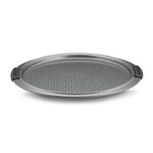 anolon nonstick bakeware 13-inch pizza crisper, grey