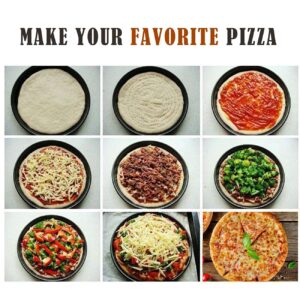 FVLFIL enenfeifei Pizza Pans With Holes 12 Inch Bottom in Diameter Pizza Pan Dishwasher Safe Perfect Results Premium Non-Stick Bakeware Pizza Crisper Pans (1 Pack)