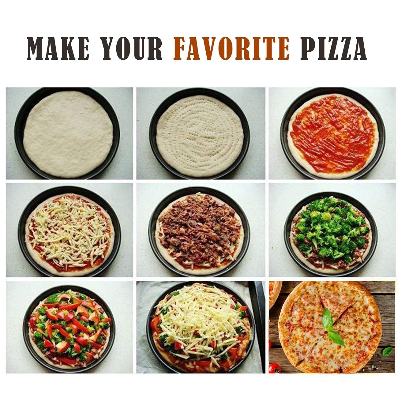 FVLFIL enenfeifei Pizza Pans With Holes 12 Inch Bottom in Diameter Pizza Pan Dishwasher Safe Perfect Results Premium Non-Stick Bakeware Pizza Crisper Pans (1 Pack)