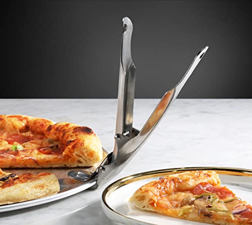 New Star Foodservice 50479 Deep Pizza Tray Pan Gripper Holder, 8", Silver