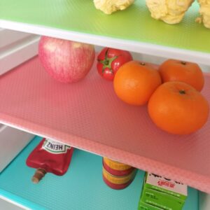 6 Pcs Refrigerator/Shelf Liner Refrigerator mats Cabinet Liner Shelf Liners for Kitchen cabinets Refrigerator Shelf Liners for Glass Shelves Plastic Shelf/Drawer Liner