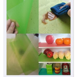 6 Pcs Refrigerator/Shelf Liner Refrigerator mats Cabinet Liner Shelf Liners for Kitchen cabinets Refrigerator Shelf Liners for Glass Shelves Plastic Shelf/Drawer Liner