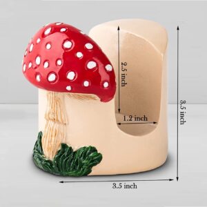 dgudgu Mushroom Kitchen Sponge Holder Resin Sponge Dish Red Sponge Holder for Kitchen Sink Caddy Decor for Kitchen Kitchen Sink Accessories Sponge Holder