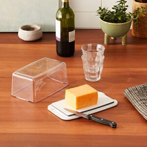 Progressive International Cheese ProKeeper BPA-Free Plastic Meal Holder, 8.75 in L x 3.6 in H x 4.75 in D, Ideal for Maintaining Fridge Organization