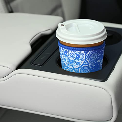 Patelai 4 Pieces Reusable Coffee Sleeve Cup Insulator for Cold Drinks Beverages and Holder for Most Coffee