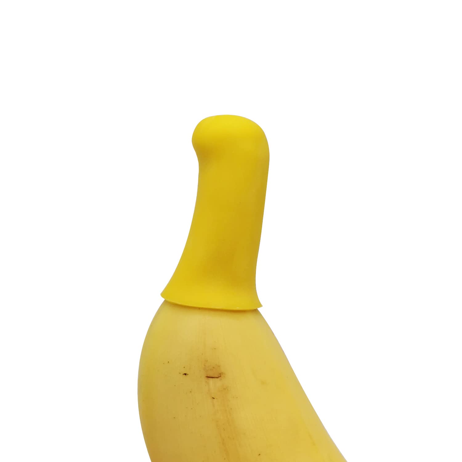 Banana Preserver Silicone Cap Cover to Keep One or More Bananas Fresh| Well Sealed| Stretchable& Durable, 4-Pack-Yellow