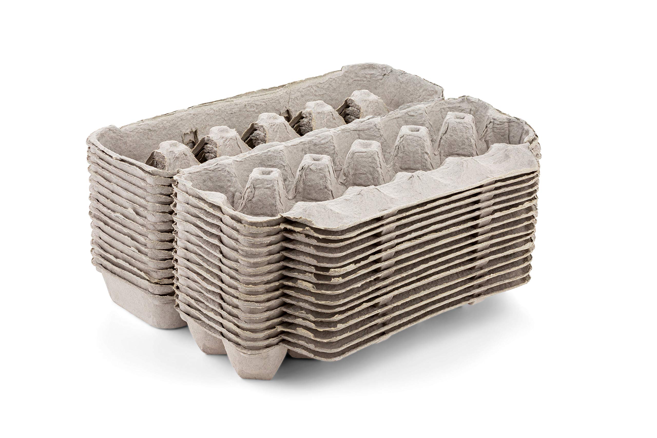 Jumbo Egg Cartons Holds 12 Eggs Printed Natural Pulp - 1 Dozen Large - Strong Sturdy Material Perfect For Storing Extra Eggs - by MT Products (15 Cartons) - Made in The USA