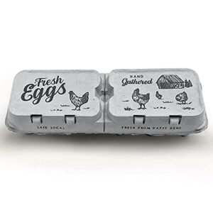 Half Dozen Empty Egg Cartons- 15 Full Dozen Can Split to 30 Half Dozen Size Cartons- Securely Holds 6 or 12 Extra Large Eggs