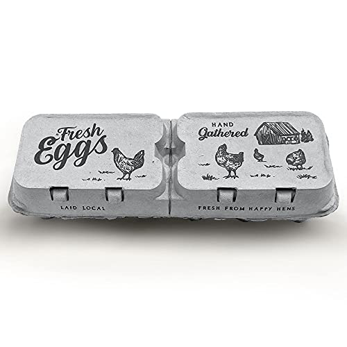 Half Dozen Empty Egg Cartons- 15 Full Dozen Can Split to 30 Half Dozen Size Cartons- Securely Holds 6 or 12 Extra Large Eggs