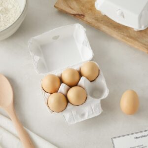 Juvale - Empty Egg Cartons (20 Pack), Half Dozen, White