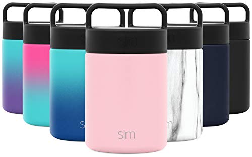 Simple Modern Food Jar Thermos for Hot Food | Reusable Stainless Steel Vacuum Insulated Leak Proof Lunch Storage for Smoothie Bowl, Soup, Oatmeal | Provision Collection | 12oz | Blush