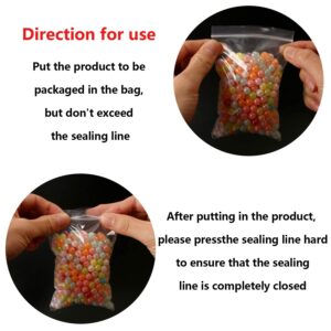 500Pcs Mini Ziplock Bags 2 x 2 Inches | Small Ziplock Bags | Tiny Ziplock Bags | Small Plastic Bags | Small Jewelry Bags | Small Zip bags | Plastic Bags for Jewelry