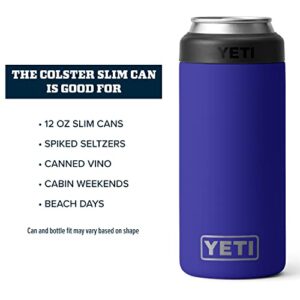 YETI Rambler 12 oz. Colster Slim Can Insulator for the Slim Hard Seltzer Cans, Offshore Blue