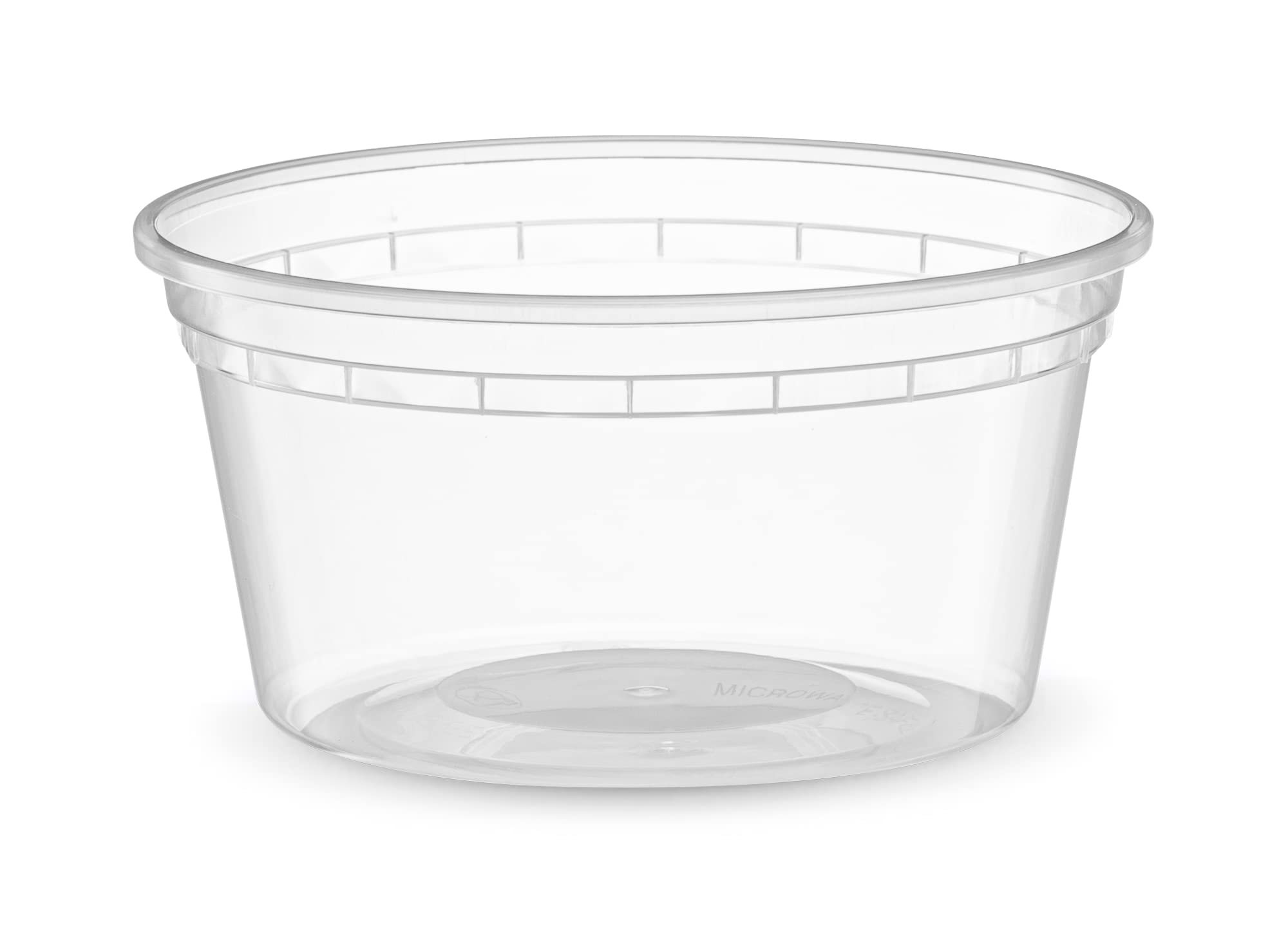 Elegant Disposables 12 OZ - 24 Sets Plastic Deli Food Storage Containers with Airtight Flexible Lids Microwavable, Leak Free, Washable, Freezer Safe.