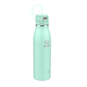 takeya 885395525075 traveler insulated stainless steel bottle, flip cap aqua 25oz