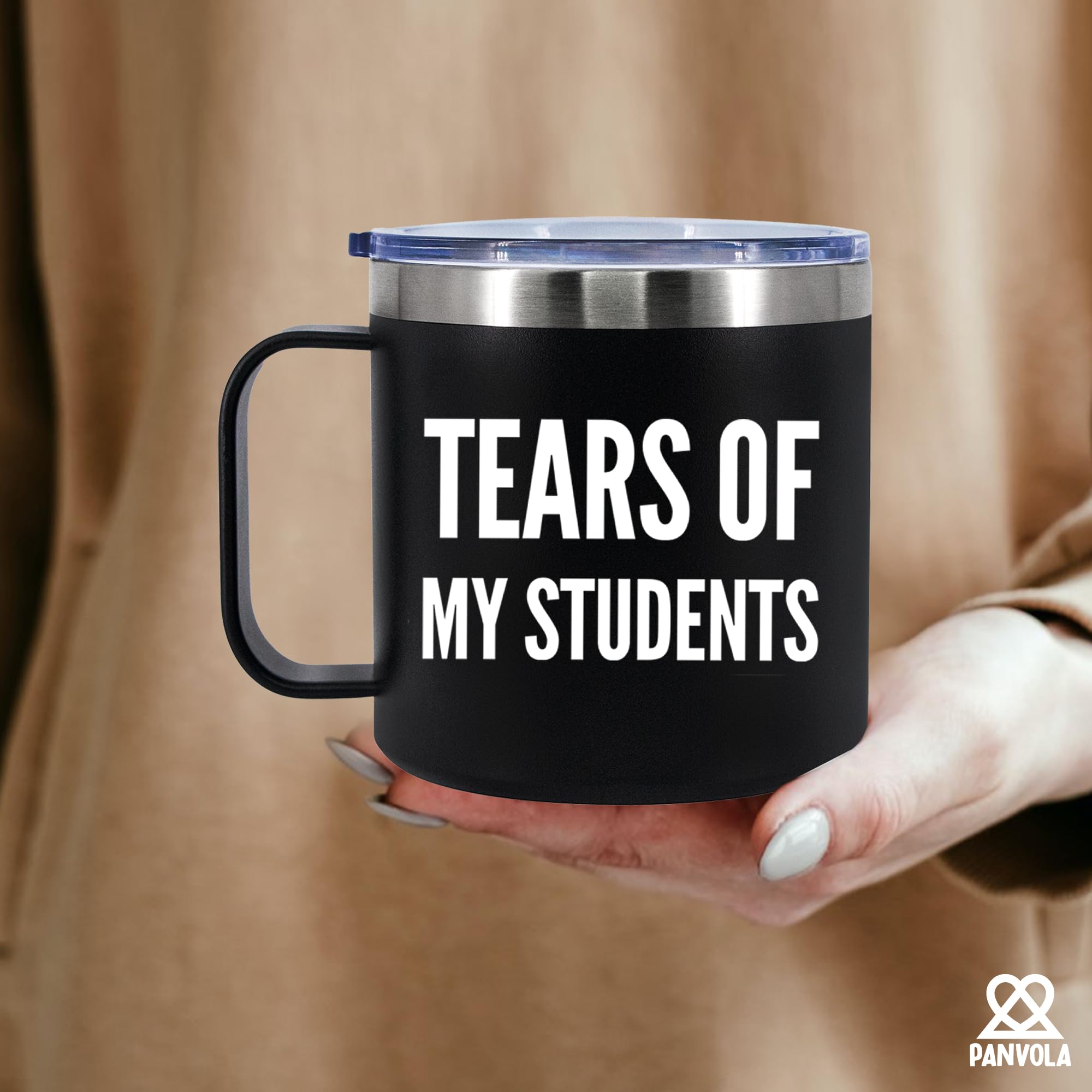 Tears Of My Students Teacher Gifts From Students Funny Professor Graduation Teacher Appreciation Day 304 Stainless Steel Vacuum Insulated Camping Travel Thermal Mug Coffee Cup 14oz With Handle Lid